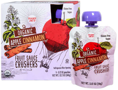 Organic Apple Puree Pouches : Organic Apple Cinnamon Fruit Sauce Crushers