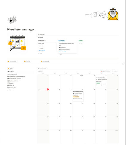 Marketing Campaign Newsletter Support : The Newsletter Manager