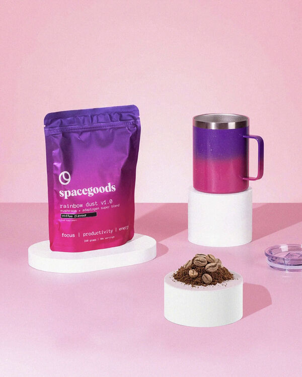 Coffee-Flavored Adaptogen Powders : rainbow dust