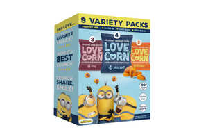 Cheeky Cartoonish Snack Products : LOVE CORN X Minions
