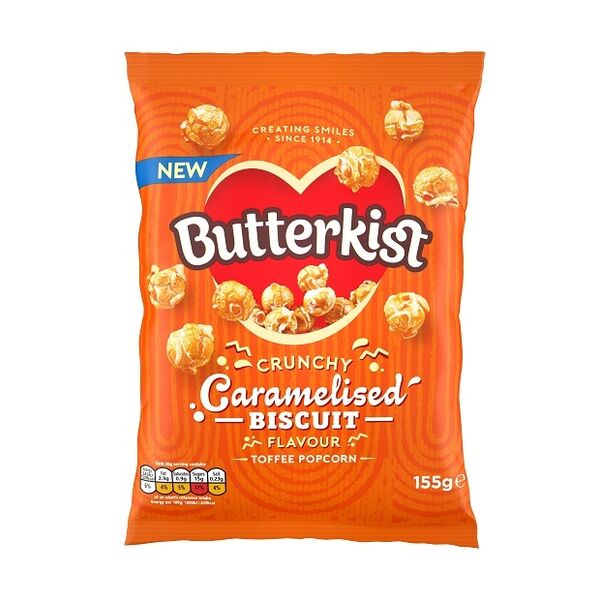 Buttery Biscuit-Flavored Popcorns : Butterkist Caramelised Biscuit