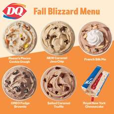 Indulgent Autumnal Ice Creams : Fall Blizzard Menu