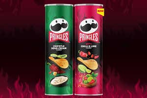 Spicy Citrus Snack Chips : Pringles Zesty Chilli & Lime