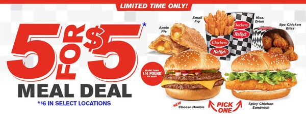 Discount Meal Bundles : checkers and rallys 5 for 5