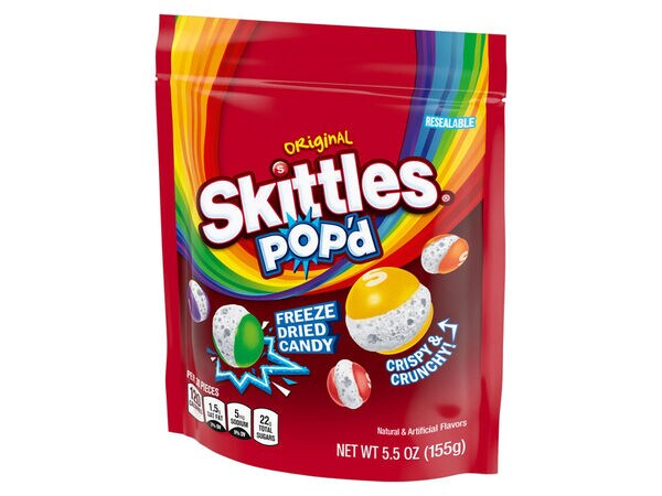 Branded Freeze-Dried Candies : Skittles Pop'd
