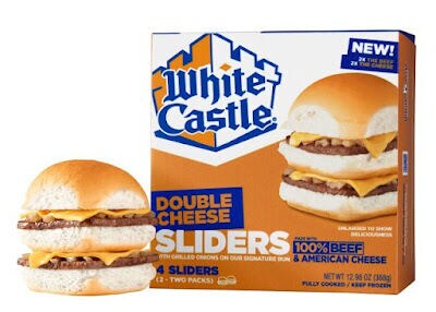 Cheese-Filled Snack Burgers : double cheese sliders