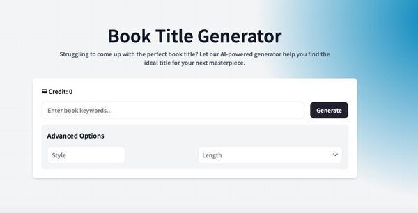AI Book Title Generators : AI Book Title Generators
