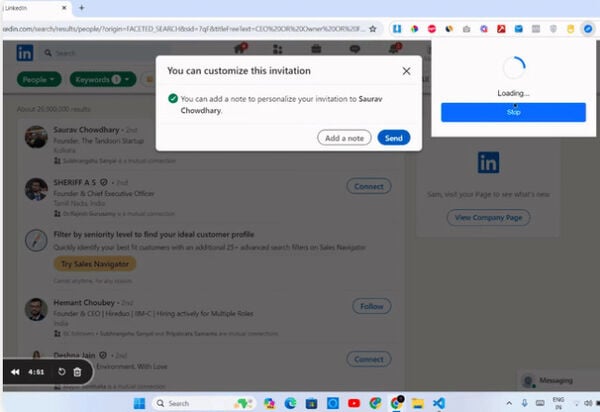 Tailored Networking Message Bots : linkedin buddy