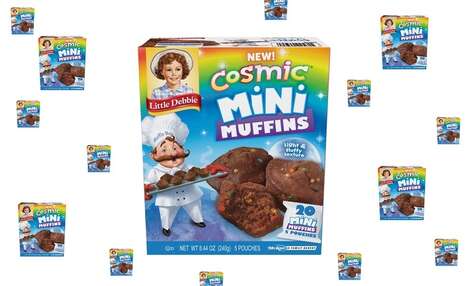 Chromatic Candy Mini Muffins : Cosmic Mini Muffins