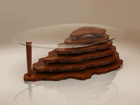 Topographic Wooden Coffee Tables : topographic coffee table