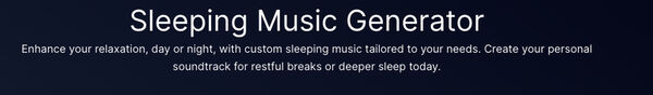 Sleep Music Generators : Sleeping Music Generator