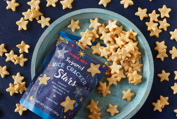 Star-Shaped Rice Crackers : Sugared Rice Cracker Stars