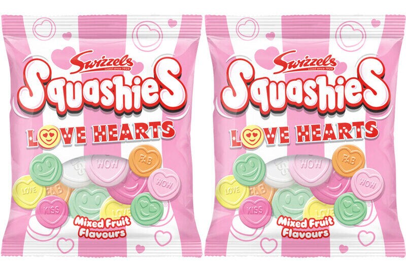 Romantic Soft Candy Treats : Squashies Love Hearts