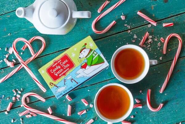 Decaffeinated Candy Cane Teas : Candy Cane Green Tea