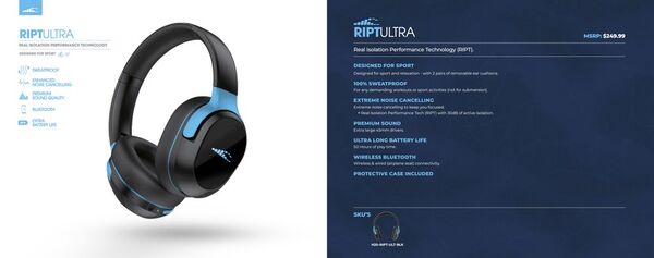 Sweatproof Audio Solutions : RIPT ULTRA Headphones