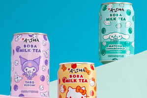 Cartoon Cat Boba Beverages : Hello Kitty Friends Boba