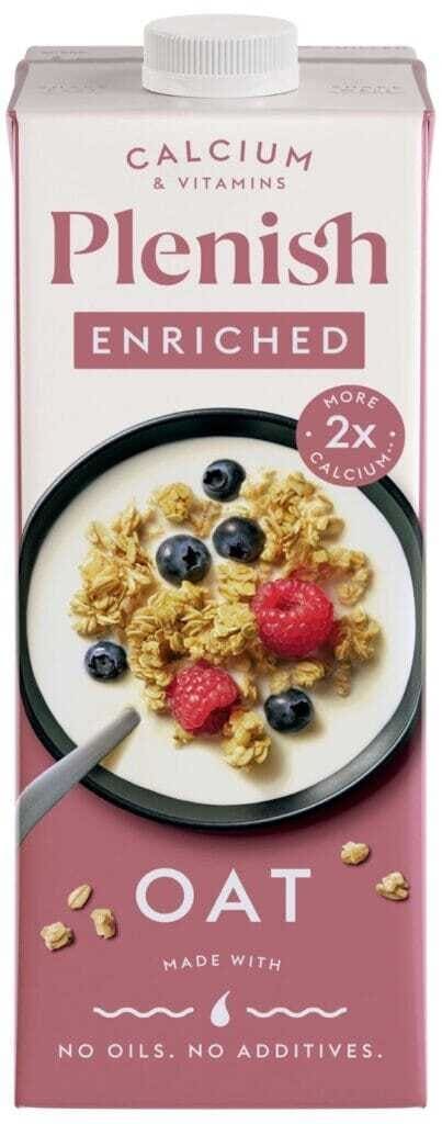 Fortified Calcium-Packed Oat Milks : Plenish Enriched Oat M*lk