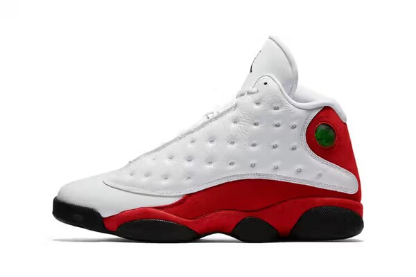 Red-Accented Basketball Sneakers : true red colorway