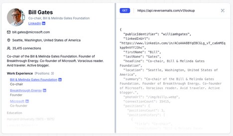 Email Data Enrichment : ReverseMails