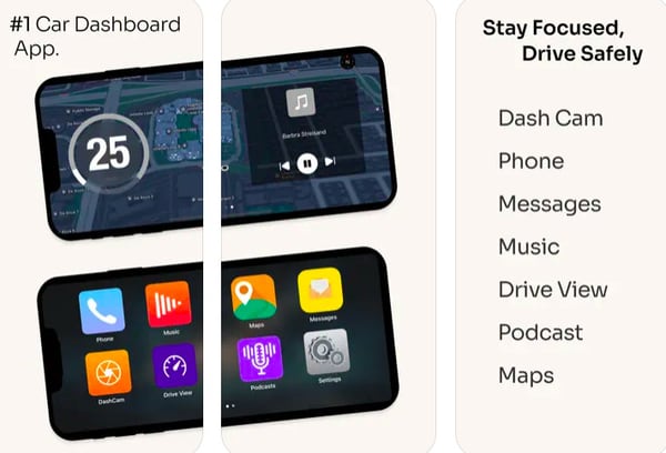 Driving Interface Apps : Car Dashboard app