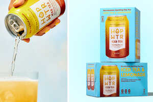 Citrusy Hopped Tea Refreshments : HOP WTR Iced Tea & Lemonade