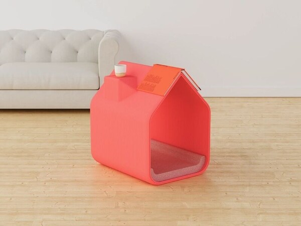 3d-Printed Modern Dog Houses : dog hut side table