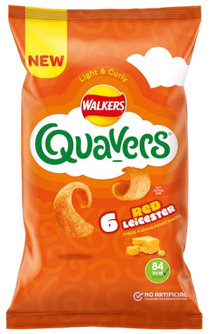 English Cheese-Flavored Snack Products : Quavers Red Leicester
