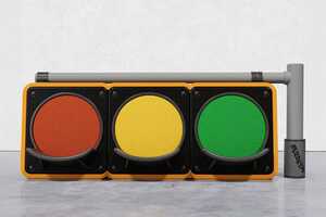 Traffic Light-Inspired Benches : traffic light bench