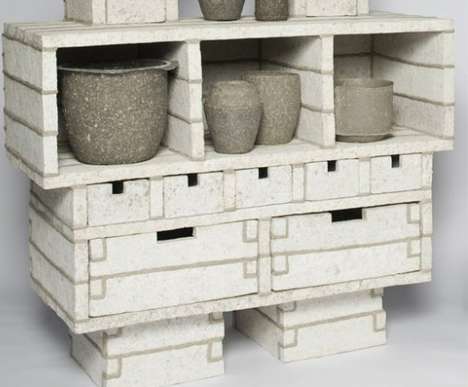 Pureed Paper Drawers: Debbie Wijskamp's Eco-Friendly Paperpulp Cabinets