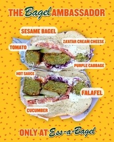 Falafel Bagel Sandwiches : Bagel Ambassador Sandwich