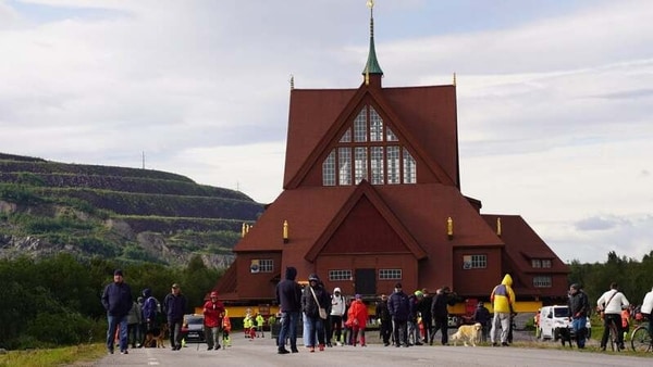 Wooden Swedish Church Relocation : Kiruna Church
