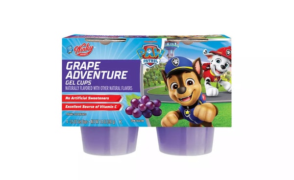 Branded Low-Sugar Gel Cups : Winky PAW Patrol gelatin cups
