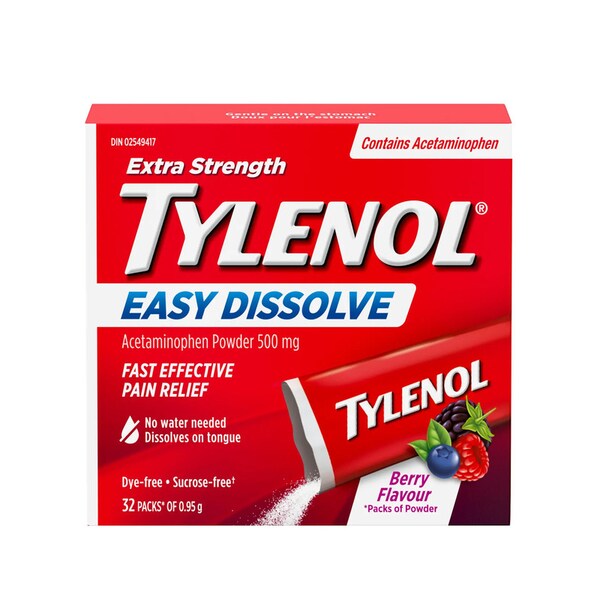 On-the-Go Pain Reliever Powders : tylenol easy dissolve