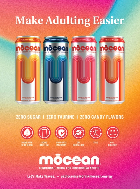Adult-Targeted Energy Drinks : Mocean energy drinks
