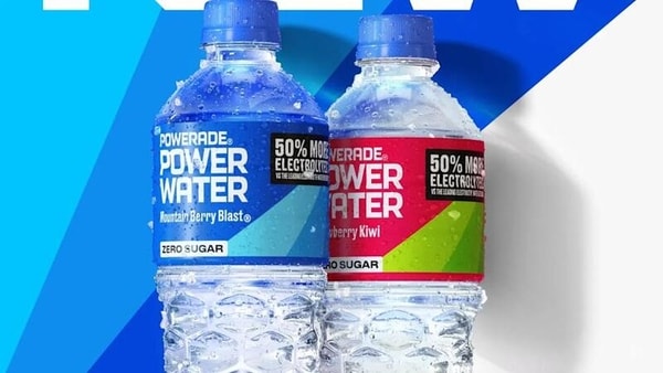 Electrolyte-Enhanced Flavored Waters : Powerade Power Water