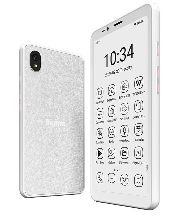 Low-Cost E Ink Smartphones : BigMe HiBreak S