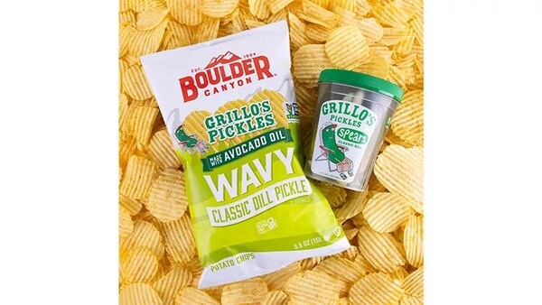 Branded Pickle Snack Chips : Boulder Canyon Wavy Grillo’s Classic Dill ...