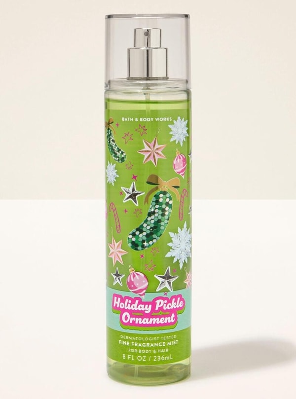 Festive Pickle Fragrance Mists : Holiday Pickle Ornament Body Mist