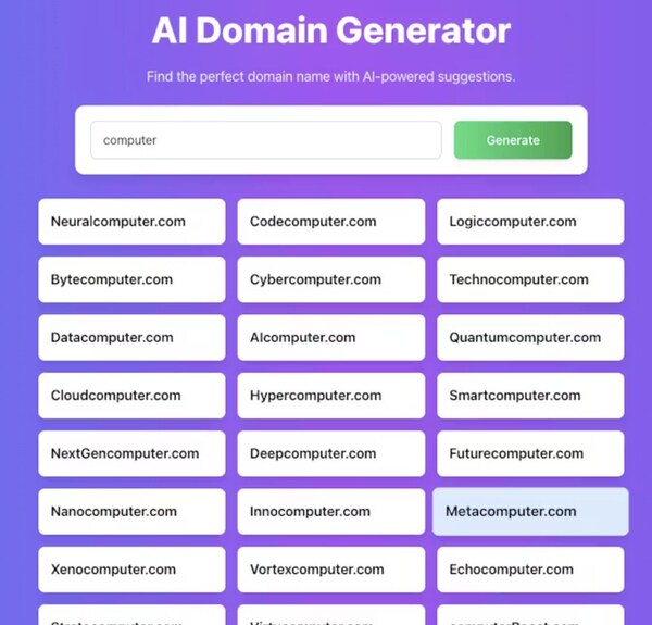 AI Domain Name Generators : AI Domain Name Generators