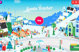 Playful Holiday Tracking Platforms : Google Santa TrackeR