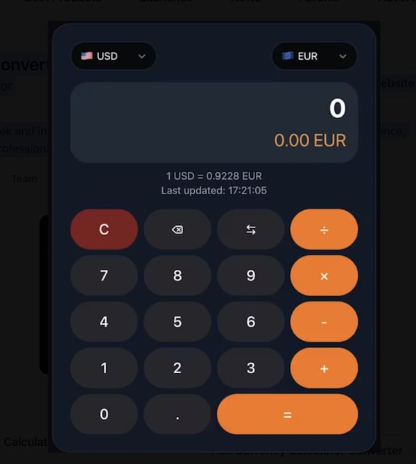 Currency Conversion Tools : Currency Calculator Converter
