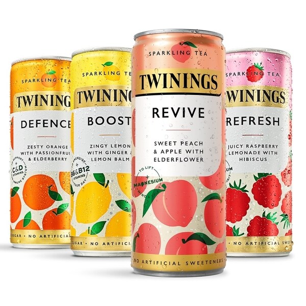 Functional Fruit Tea Refreshments : Twinings Sparkling Tea range