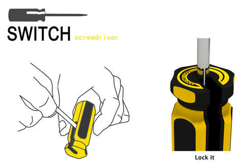 Transformer Tools: The Swiveling Switch Screwdriver Provides a Better Grip