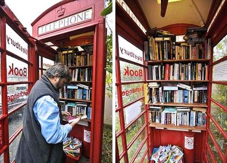 Phone Booth Libraries: Community-Run 24-Hour Micro Library in Somerset