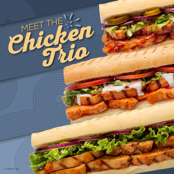 Flavor-Driven Chicken Sandwich Menus : Chicken Melt Trio