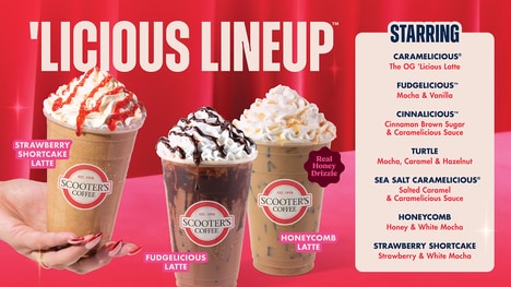 Indulgent Springtime Cafe Menus : Scooter's Coffee ‘Licious Lineup