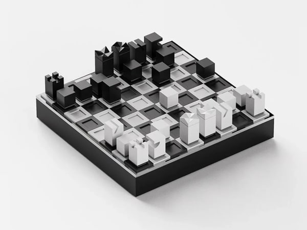 Geometric Minimal Chess Sets: Chess Matt Edition by Lee Jinwook Reduces ...