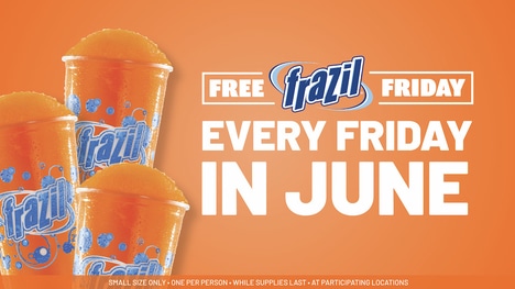 Complimentary Slushie Giveaways : Free Frazil Friday