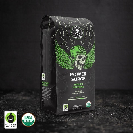 High-Caffeine Coffee Blends : death wish coffee co Power Surge