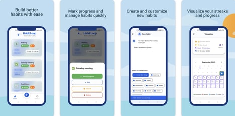 Habit Self-Improvement Tools : HabitLoop